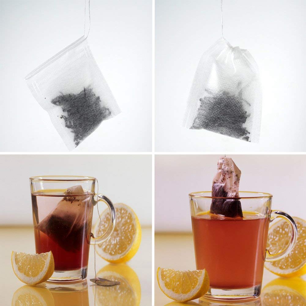 100pcs 5X7cm Disposable Drawstring Teabags Empty Tea Bags for Tea Bag ...