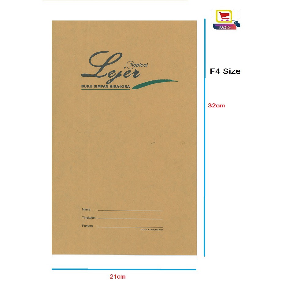 Buku Lejar Buku Simpan Kira-kira akaun book F4 40pages EX25921 | Shopee ...