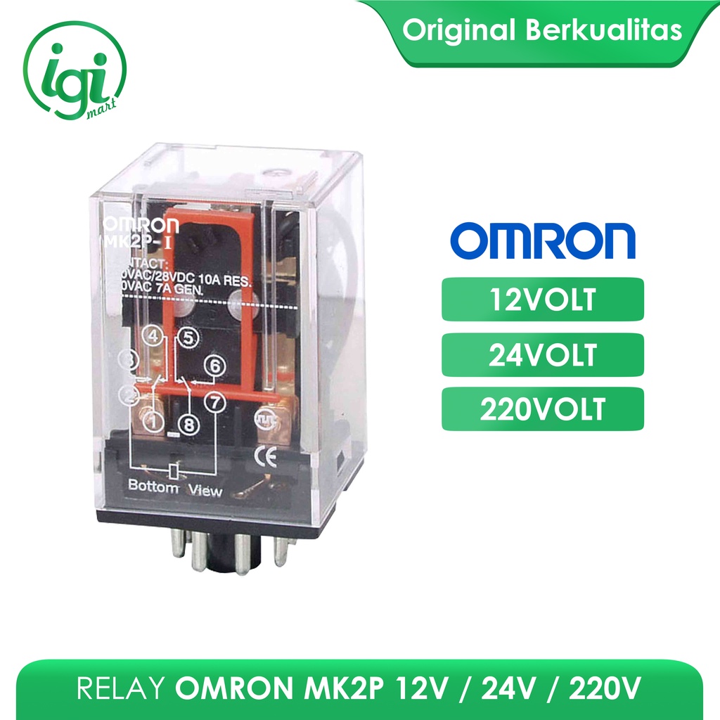 Relay MK2P 12V OMRON / RELAY MK2PN OMR 24 VOLT / RELAY OM 220V MK2P-I 8 FEET / RELAX | Shopee ...