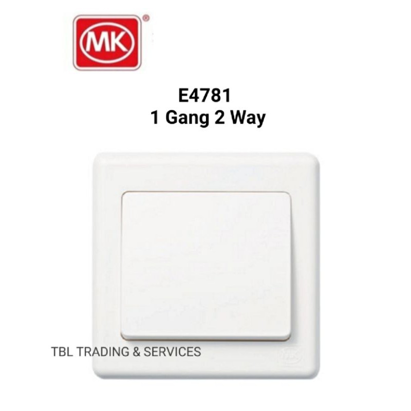 MK 1 gang 2 way Switch E4781 / White Switch 1G2W | Shopee Malaysia