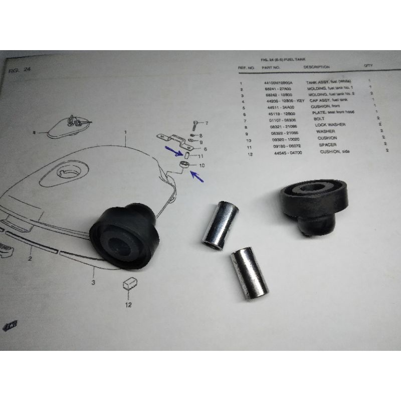 TXR TANK BUSH + SPACER, ORIMOTOR TIP TOP CONDITION | Shopee Malaysia