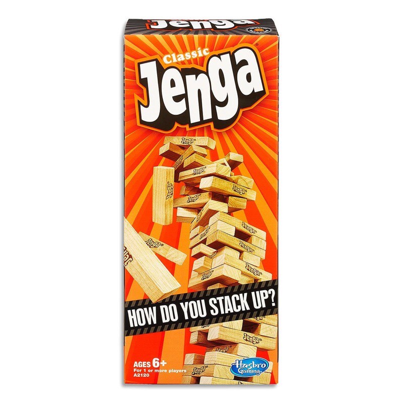 Jenga Classic Original Hasbro Gaming Wooden Bricks Blocks Tumbling ...