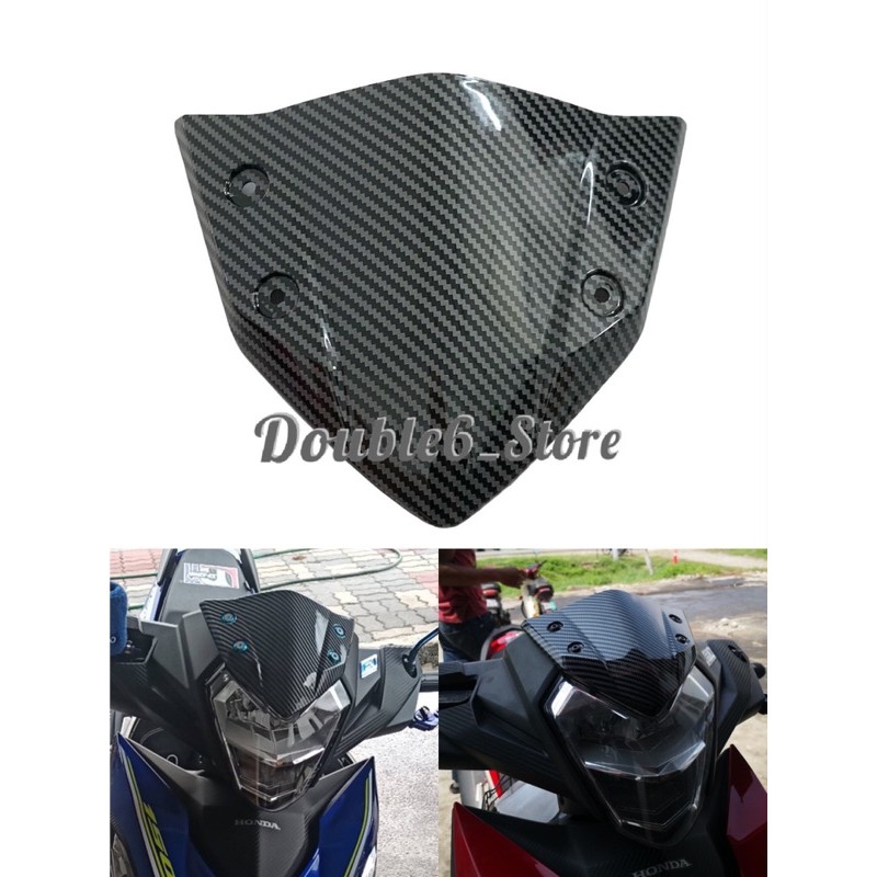 HONDA RS150 RS150R V2 V3 VISOR CAP FORGED CARBON COWLING VISOR CARBON ...