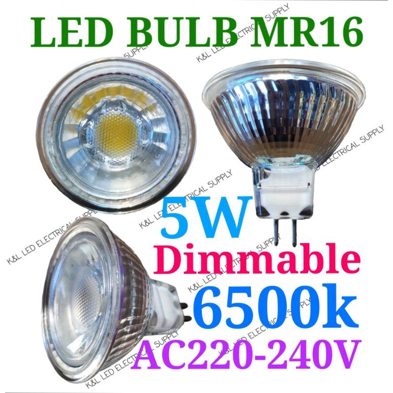 LED SPOTLIGHT MR16 5W 3000K / 6500K DIMMABLE | Shopee Malaysia