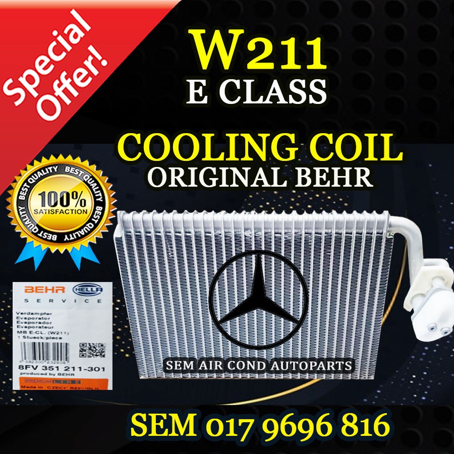 MERCEDES-BENZ E-CLASS W211 ORIGINAL BEHR COOLING COIL/ EVAPORATOR (CAR ...