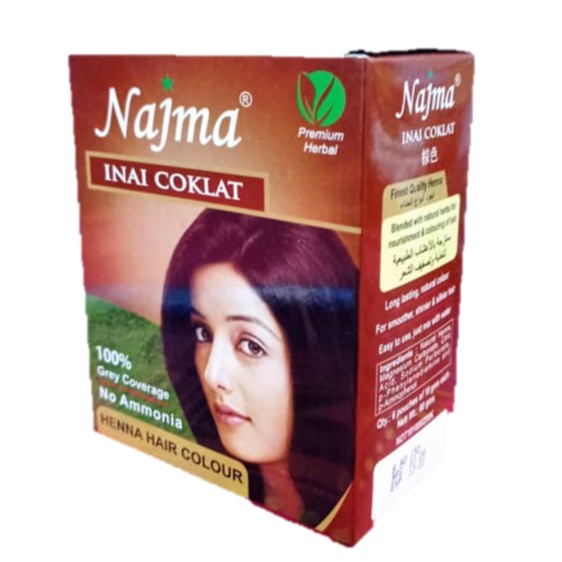 INAI NAJMA BROWN - INAI COKLAT PREMIUM HERBAL HENNA HAIR COLOR NO ...