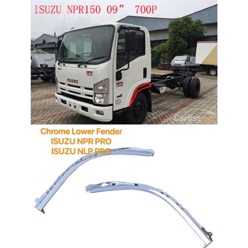 ISUZU NPR / NLR PRO SILL FENDER "CHROME" SET HIGH QUALITIES | Shopee ...