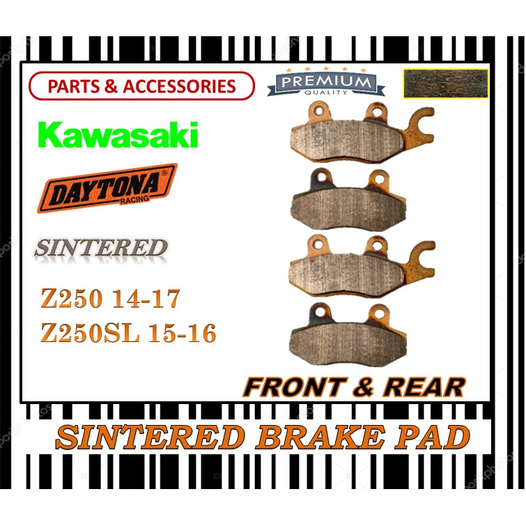 KAWASAKI Z250 250 SL BRAKE PADS SET SINTERED LONG LIFE DAYTONA | Shopee ...
