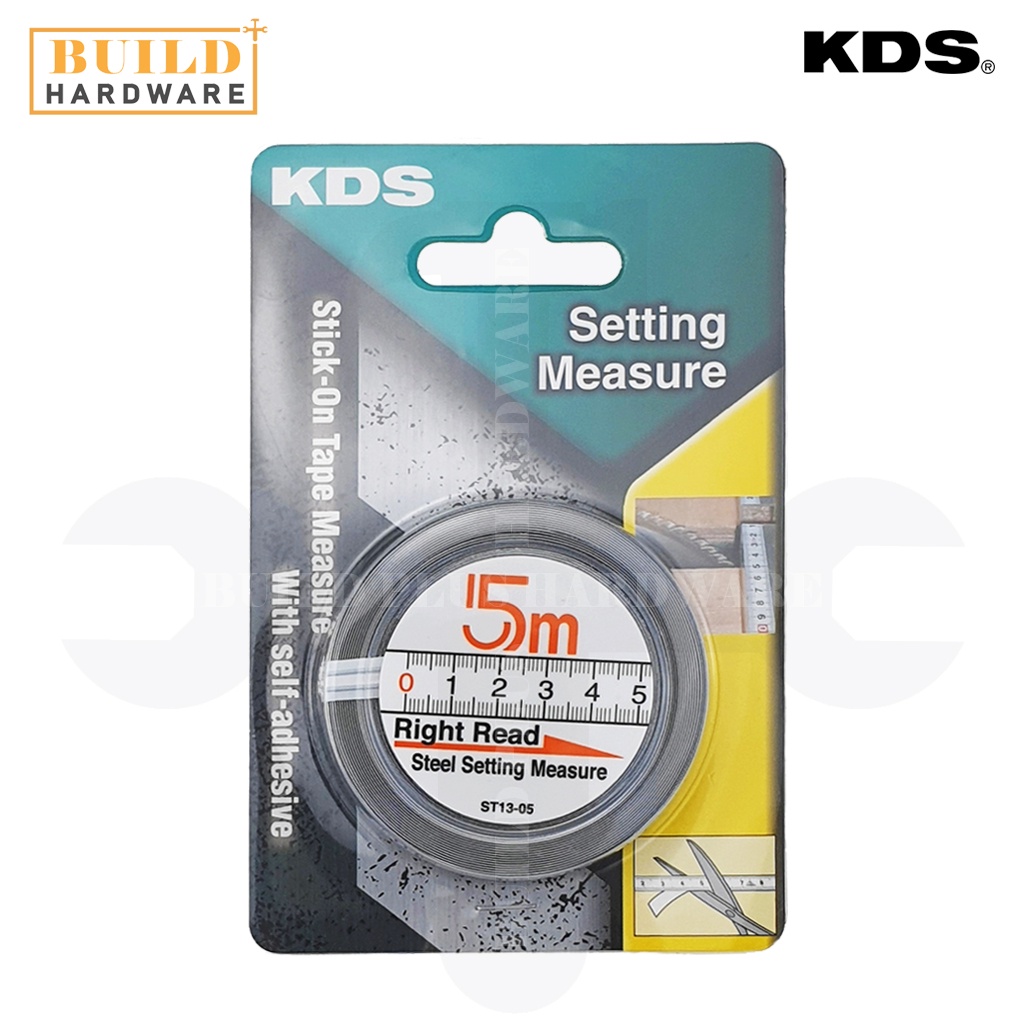 KDS Setting Measuring Tape 1M/2M/5M Right Hand Read | Stick-On Tape Measure self-adhesive Pita ...