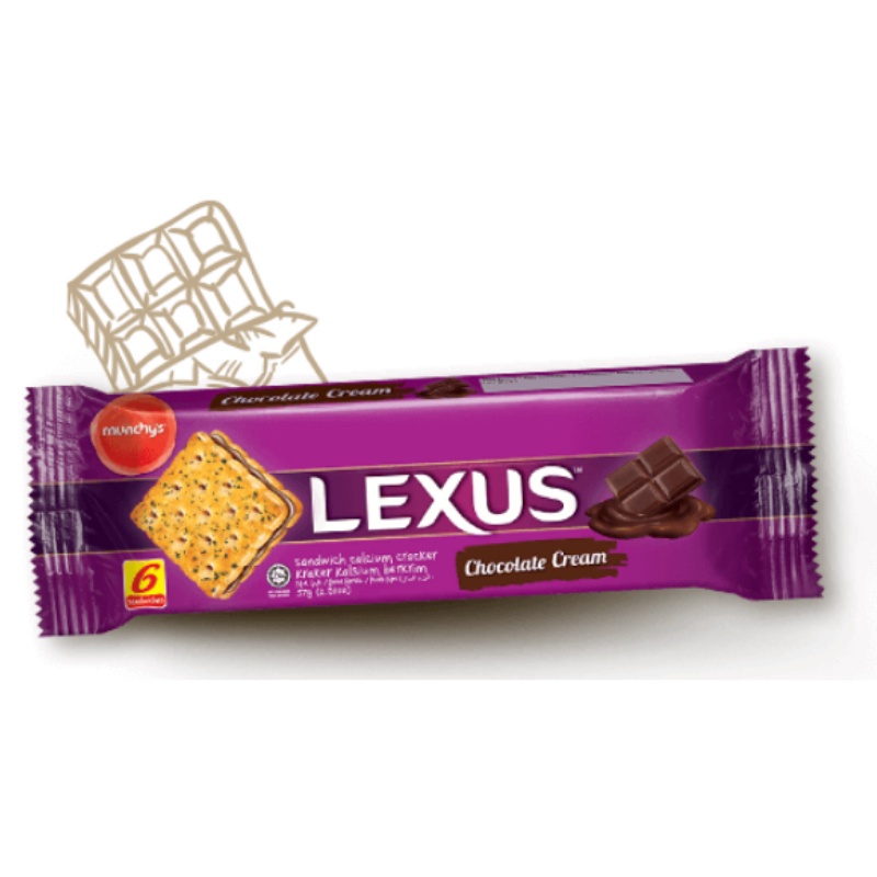 Munchy's Lexus Sandwich Cracker Biscuits 57g - Chocolate | Shopee Malaysia