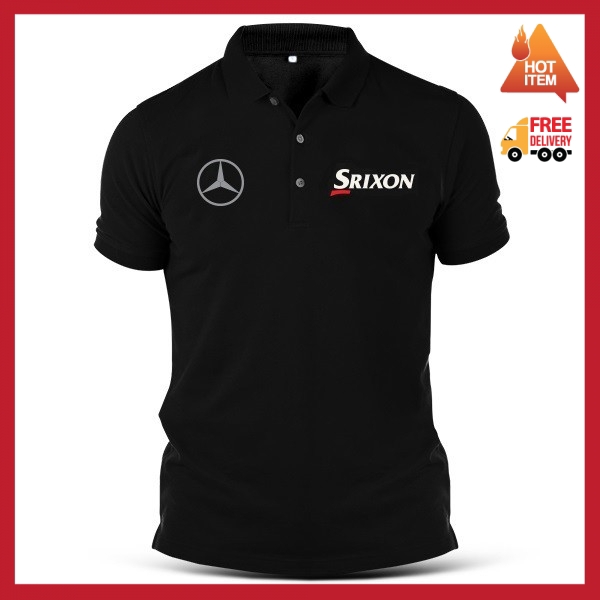 Srixon Mercedes Golf Embroidery Polo T Shirt Wood Iron Driver Wedge ...