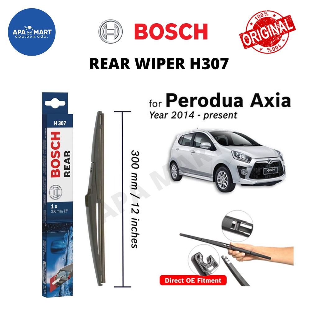 Genuine Bosch Rear Wiper H307 for Perodua Axia (Year 2014-Present ...