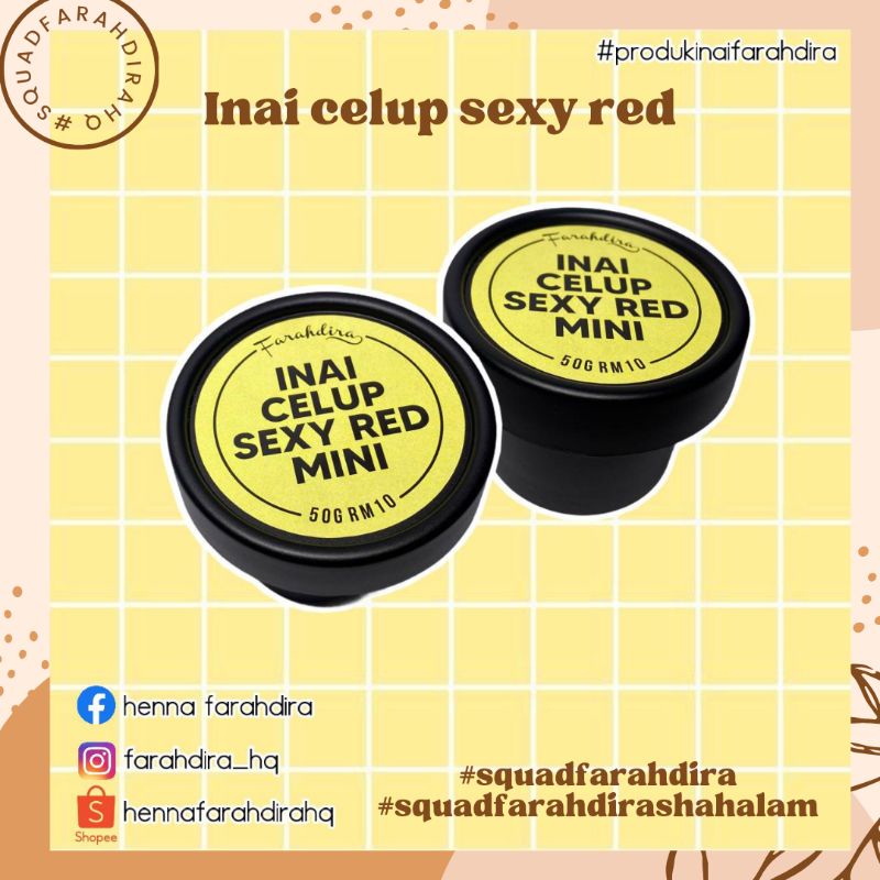 Inai celup sexy red (#squadfarahdirashahalam) | Shopee Malaysia