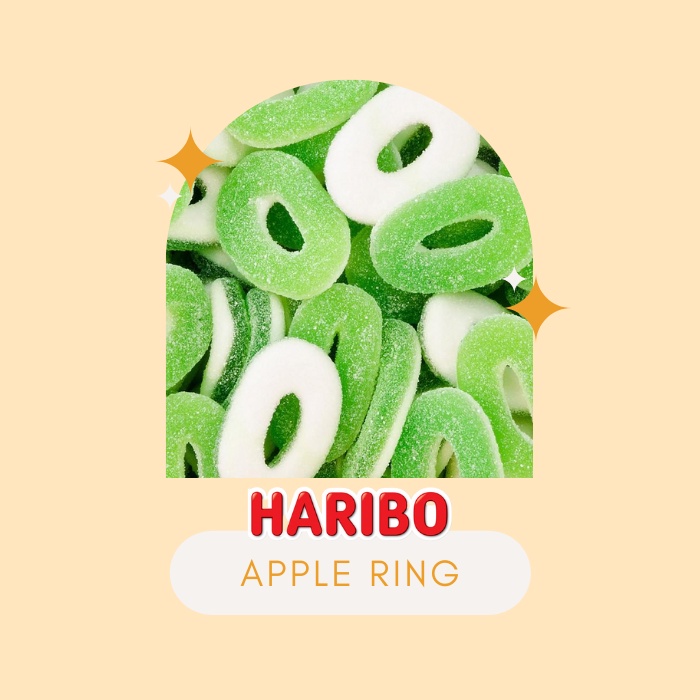 Haribo Apple Ring +-100g Repack Gummy Candy (HALAL) | Shopee Malaysia