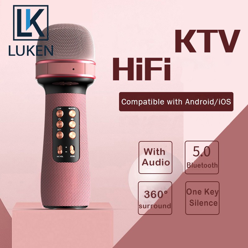 Original Bluetooth Handheld Microphone Karaoke High Quality Speaker Mic ...