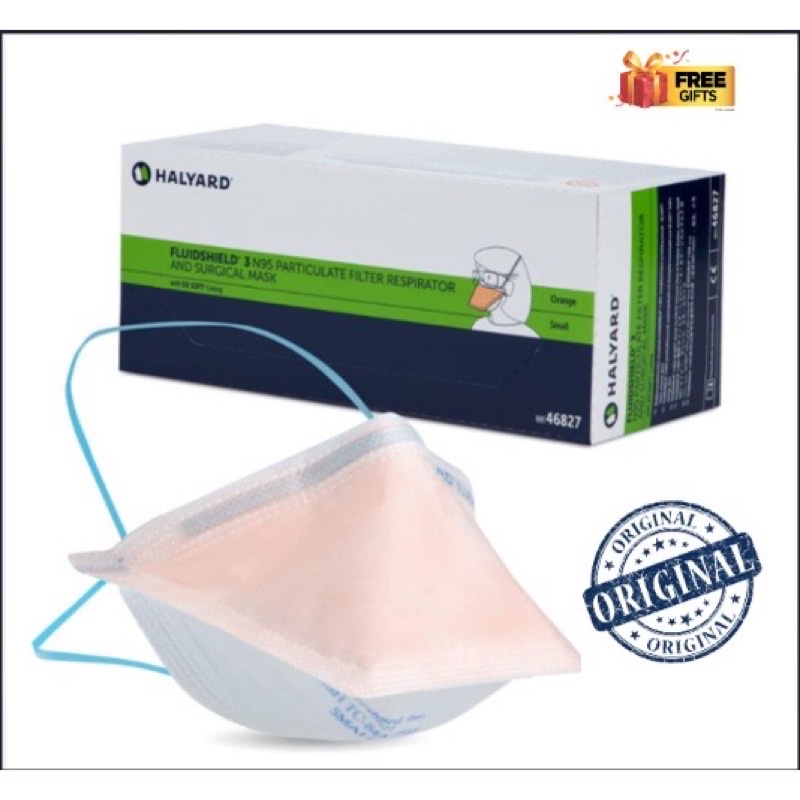 [Ready Stock] 1 box 35pcs Halyard Fluidshield Level 3 N95 particulate ...
