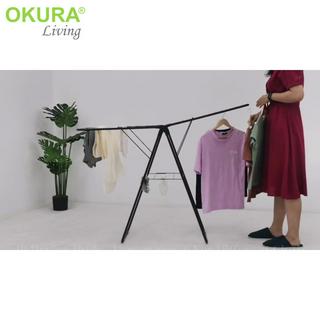OKURA Gullwing Drying Rack Double Layer Butterfly Foldable Clothes ...