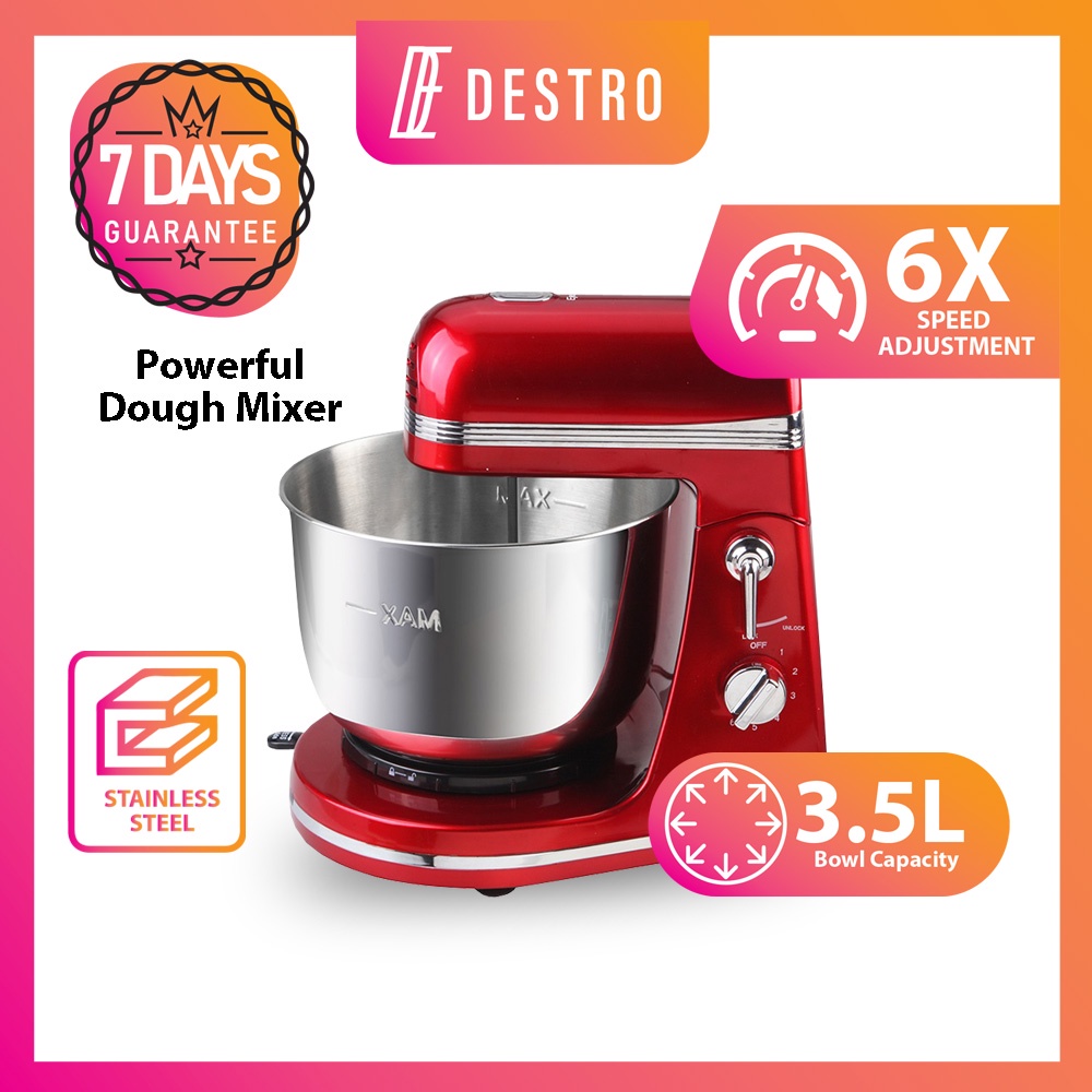 Destro Electric Kitchen Blender Dough Stand Mixer with Rotating Bowl ...
