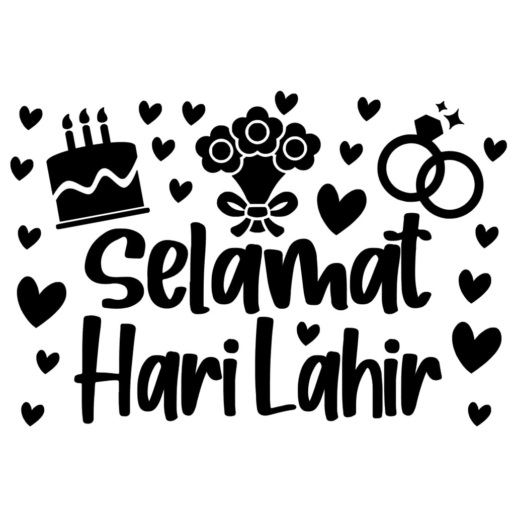 READY STOCK MALAYSIA - BALLOON STICKER SELAMAT HARI LAHIR - SELAMAT ...