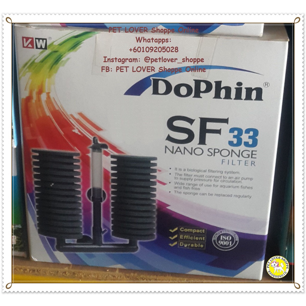 DOPHIN SF33 NANO SPONGE FILTER | Shopee Malaysia