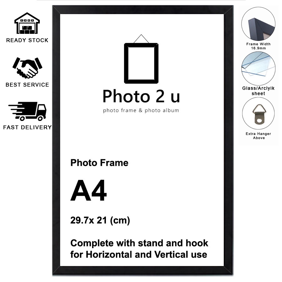 A4 Frame Wall hanging Certificate Frame with Acrylic Non breakable Size ...