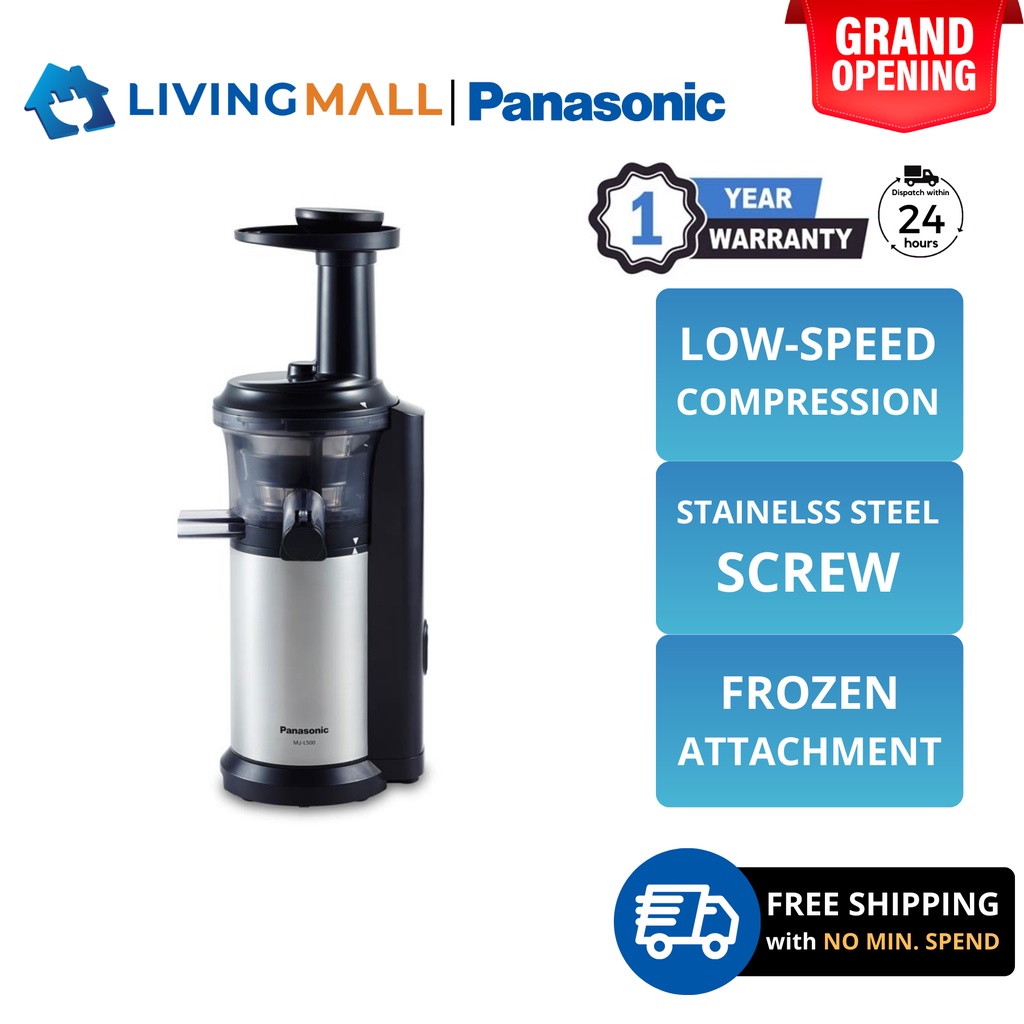 [𝐅𝐑𝐄𝐄 𝐃𝐄𝐋𝐈𝐕𝐄𝐑𝐘] PANASONIC MJ-L500 Slow Juicer (150W/1L) Low Speed ...