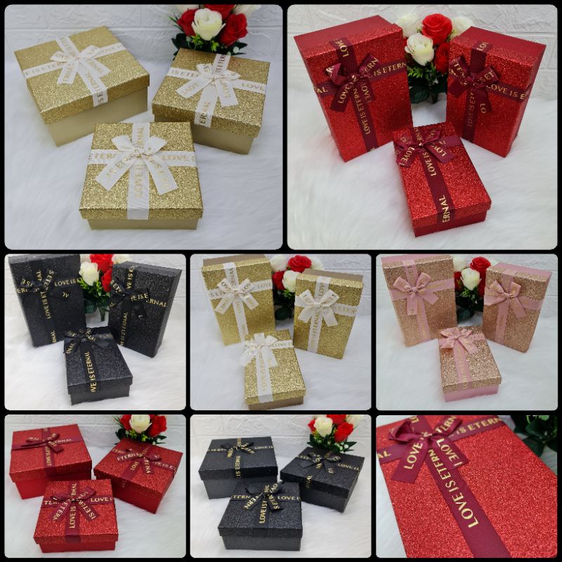 SHINY LONG/SQUARE SHAPE GIFT BOX/KOTAK HADIAH/礼物盒🎁 | Shopee Malaysia