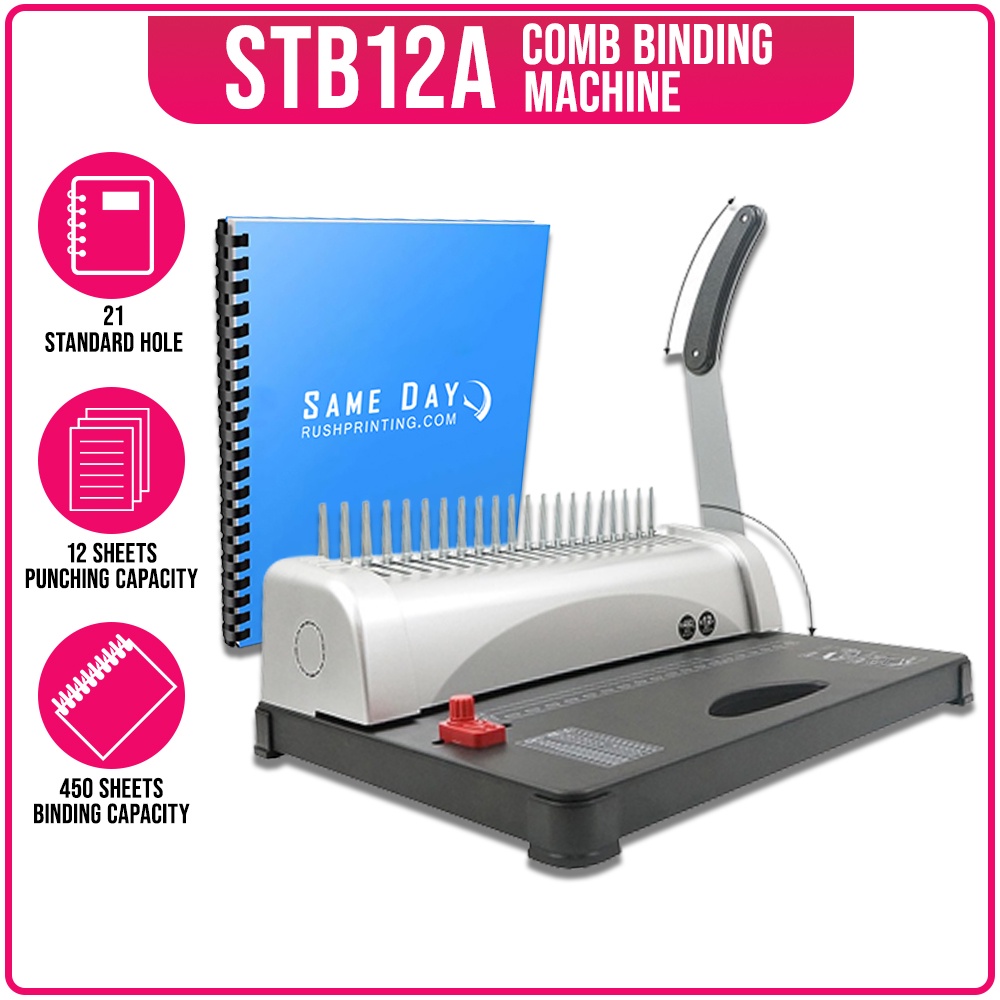 Officom Ring / Comb Binding Machine STB12A A4 Size Binding Machine 21 ...
