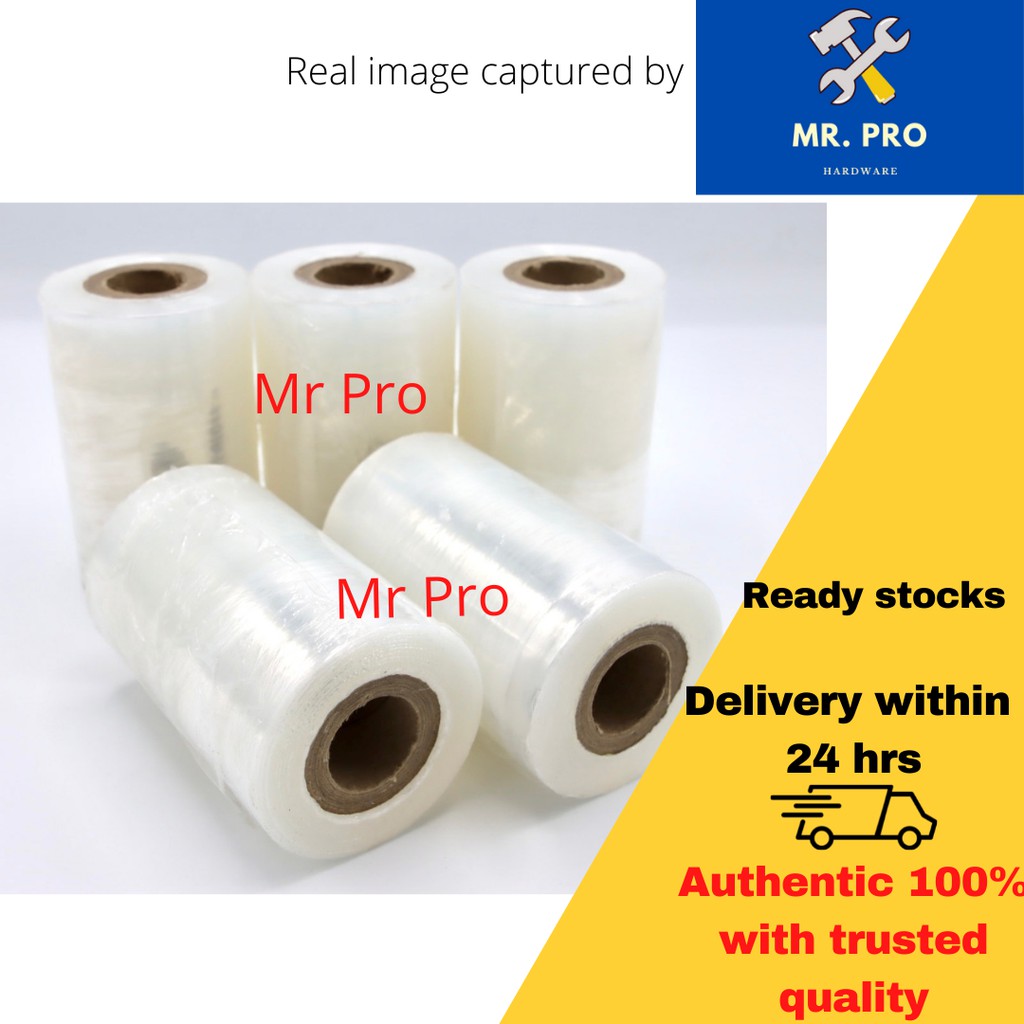 Baby Roll Mini Stretch Film Black & Clear - 100mm x 250g x 50g (Core ...