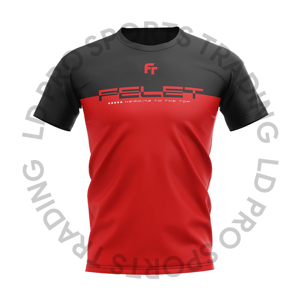 FELET Shirt Round Neck Jersey H62 (Red/Yellow/Blue) | Shopee Malaysia