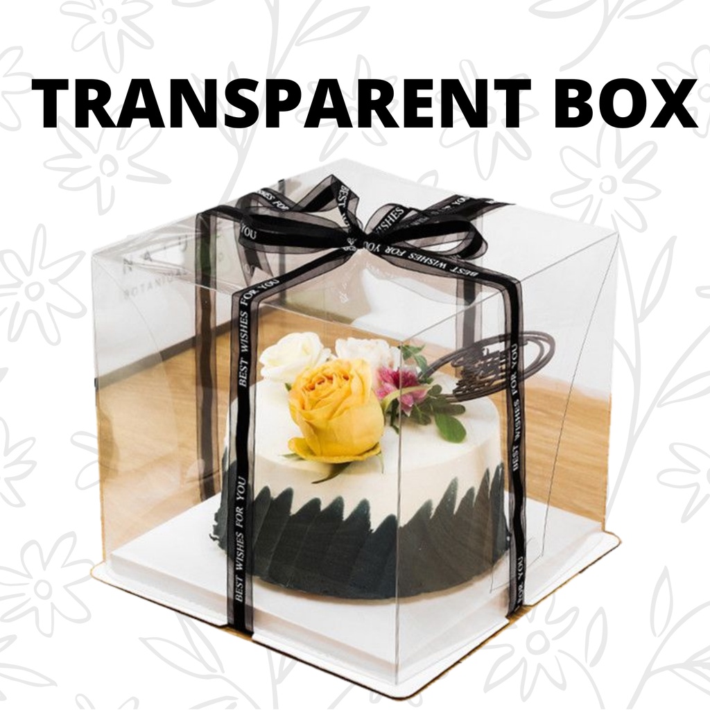 TRANSPARENT SQUARE CAKE BOX | Shopee Malaysia