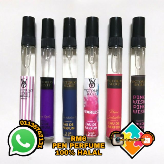 PEN PERFUME 💕 INSPIRED BY VICTORIA SECRET (100% HALAL) | Shopee Malaysia
