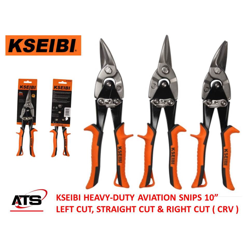 10" KSEIBI Aviation Snips Straight , LEFT & RIGHT Cut Snip Cutter Zinc ...