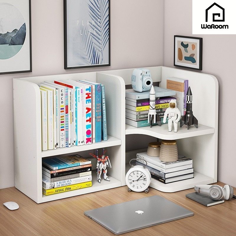 L60cm Multipurpose Corner Table Top Storage Rack Bookshelf Decorative ...