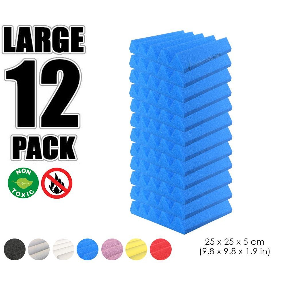 Arrowzoom 12pcs 24pcs 48pcs 25 cm proofing Sound Foam Penyerapan Suara ...