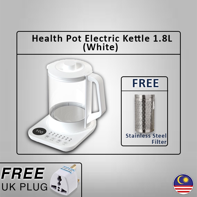 1.8L Multifunction Health Pot Glass Health Pot Electric Kettle Kitchen ...