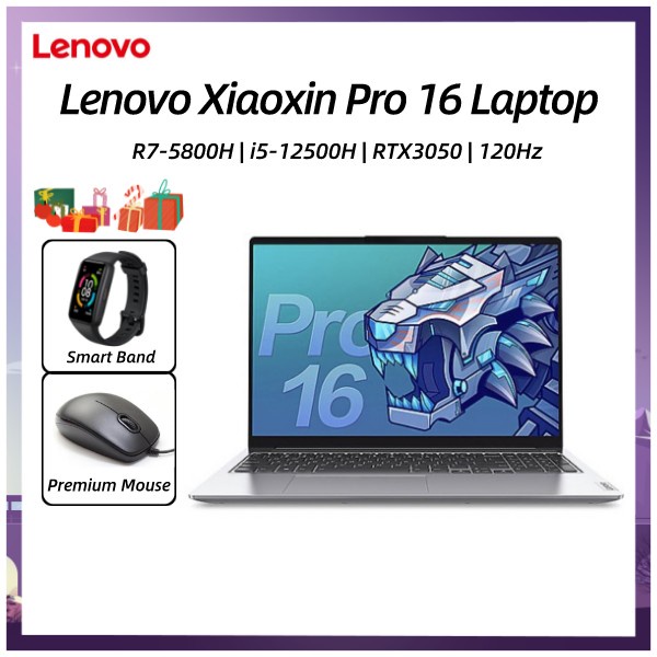 Lenovo Xiaoxin Pro 16 Laptop｜R7-5800H i5-12500H / Lenovo Pro 16 Lenovo IdeaPad | Shopee Malaysia