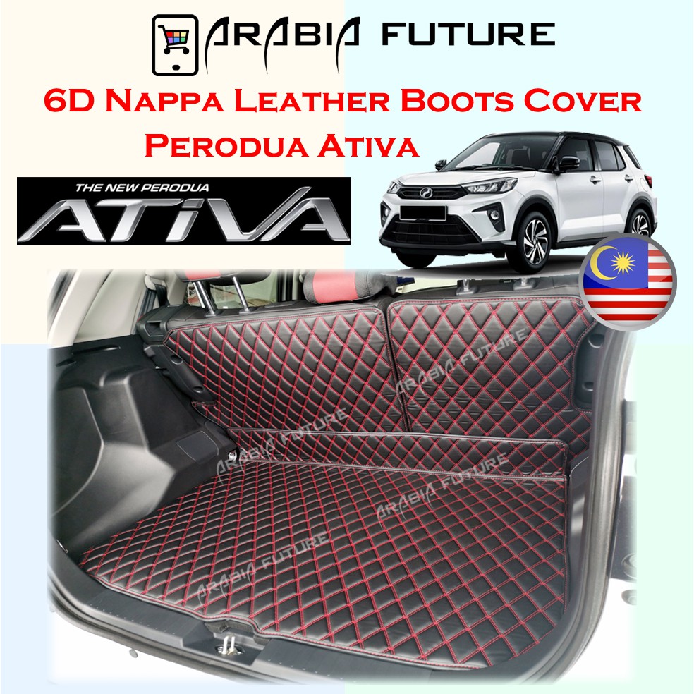 Perodua Ativa Nappa Leather Rear Boot Cargo Car Floor Mats Trunk Mat ...