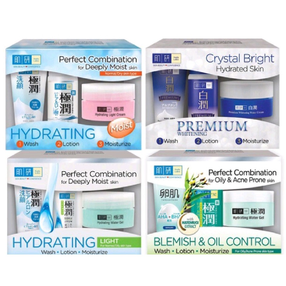 Hada Labo Premium Whitening / Hydrating 123 / Moist / Blemish & Oil ...