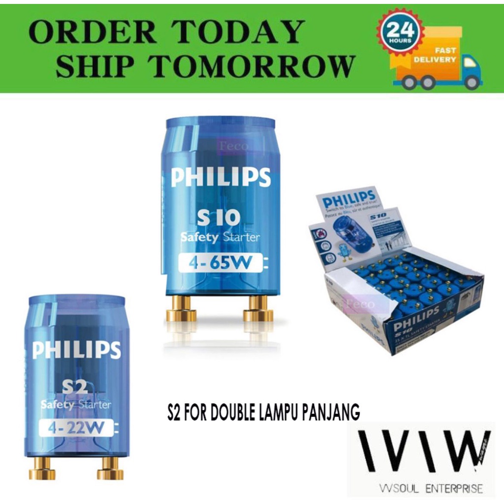 Philips Fluorescent Light Starter Lampu /Lampu Starter /Flurescent ...