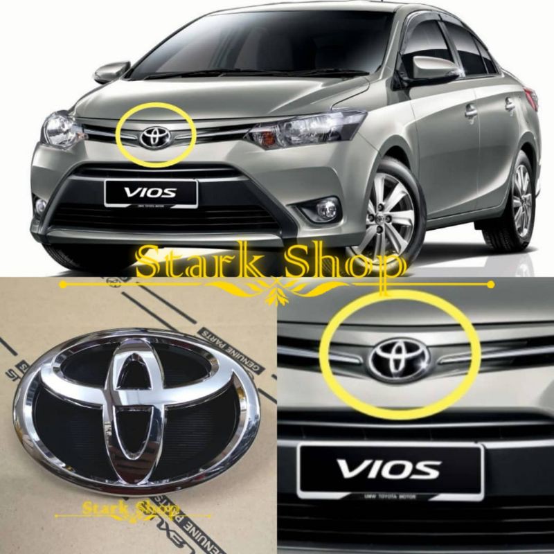 ORIGINAL TOYOTA VIOS 2013~2018 NCP150 FRONT GRILLE EMBLEM LOGO CHROME ...