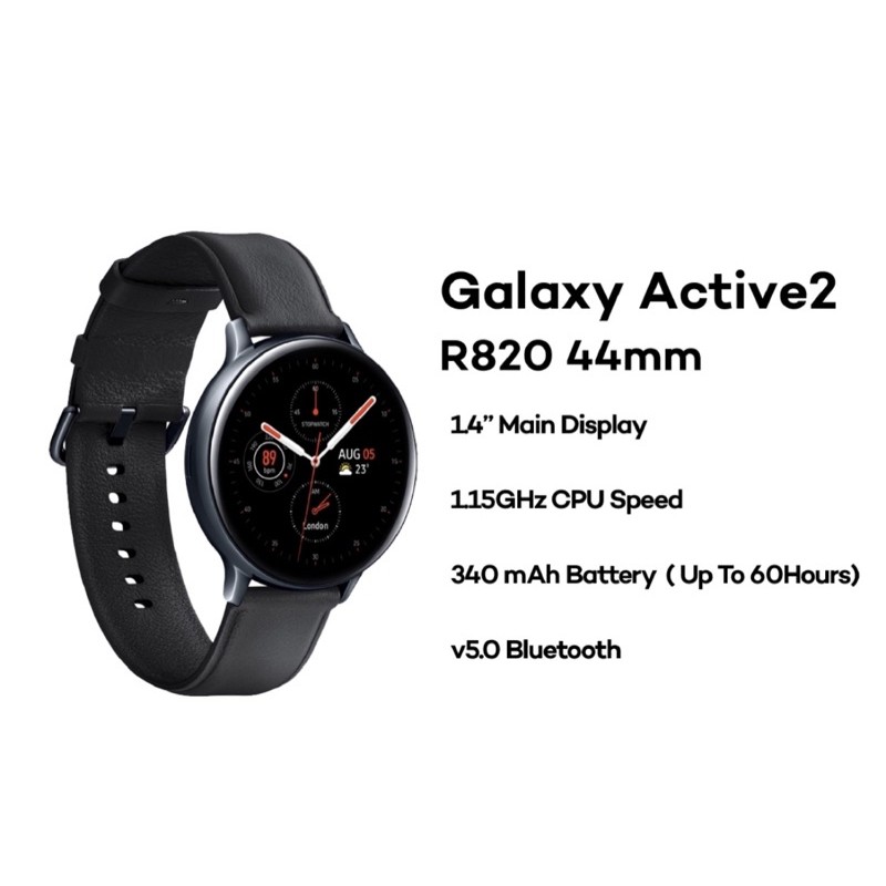 Samsung Galaxy Watch Active2 R820 44mm (Stainless Steel)/ (Aluminum ...