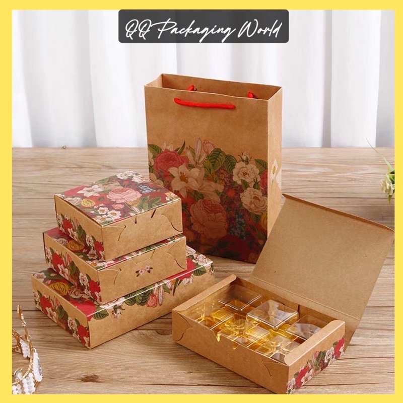 Vintage Mooncake Festival Packaging Box Mooncake Box 复古月饼包装盒子 复古月饼礼盒 复古 ...