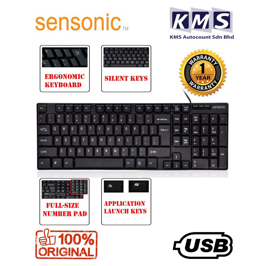 Sensonic K250 Compact USB Keyboard | Shopee Malaysia