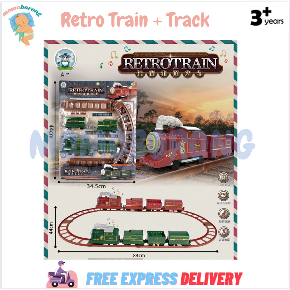 [CLEARANCE] Premium Train Kereta Api Mainan Rail King LRT Bullet train ...