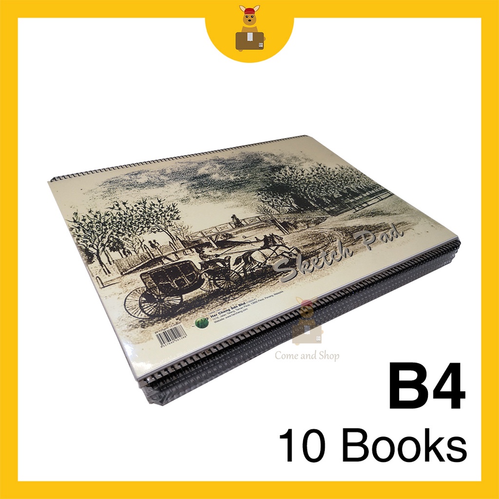 10 Books Sketch Pad B4 Buku Lukisan Drawing Book (10 books per pack ...