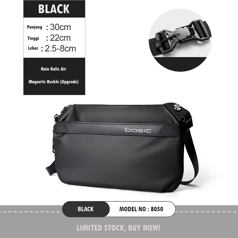 Werocker Meric Sling Bag 8050 (Black) Men Crossbody Bags Sling Beg ...