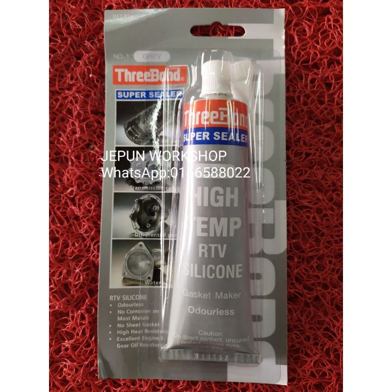 THREEBOND GAM GASKET/ENGINE SILICONE RTV (HIGH TEMP) GREY 85G | Shopee ...
