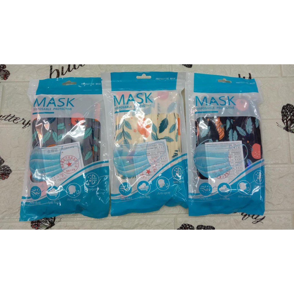 3 PLY MOTIF HIJAB MASK / EARLOOP HIJAB MASK / 10 PCS HIJAB MASK ...