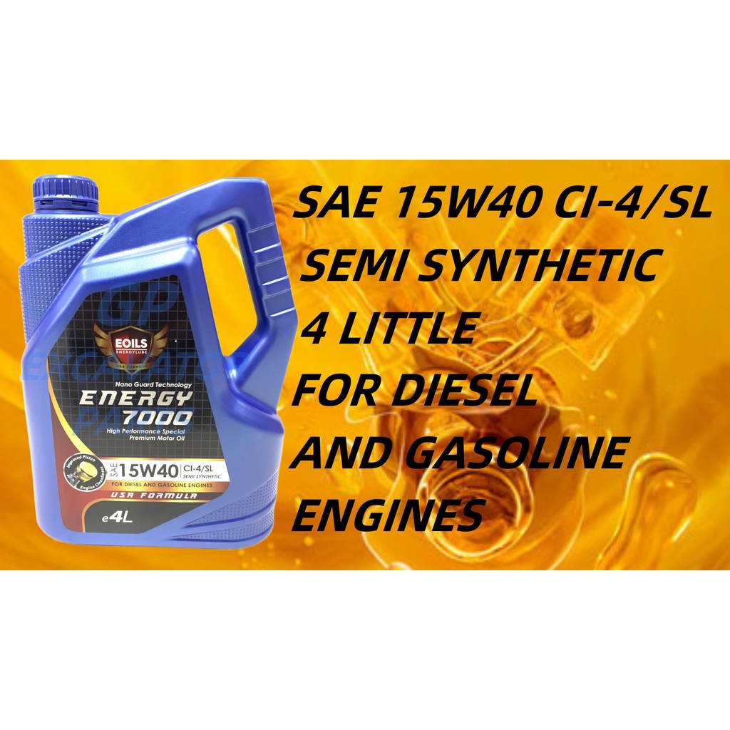 (100% ORIGINAL)EOILS ENEGRY 7000 SAE15W40 CI-4/SL SEMI SYNTHETIC FOR ...